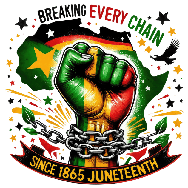 Black History Month Breaking Every Chain DTF (direct-to-film) – Twisted Image Transfers