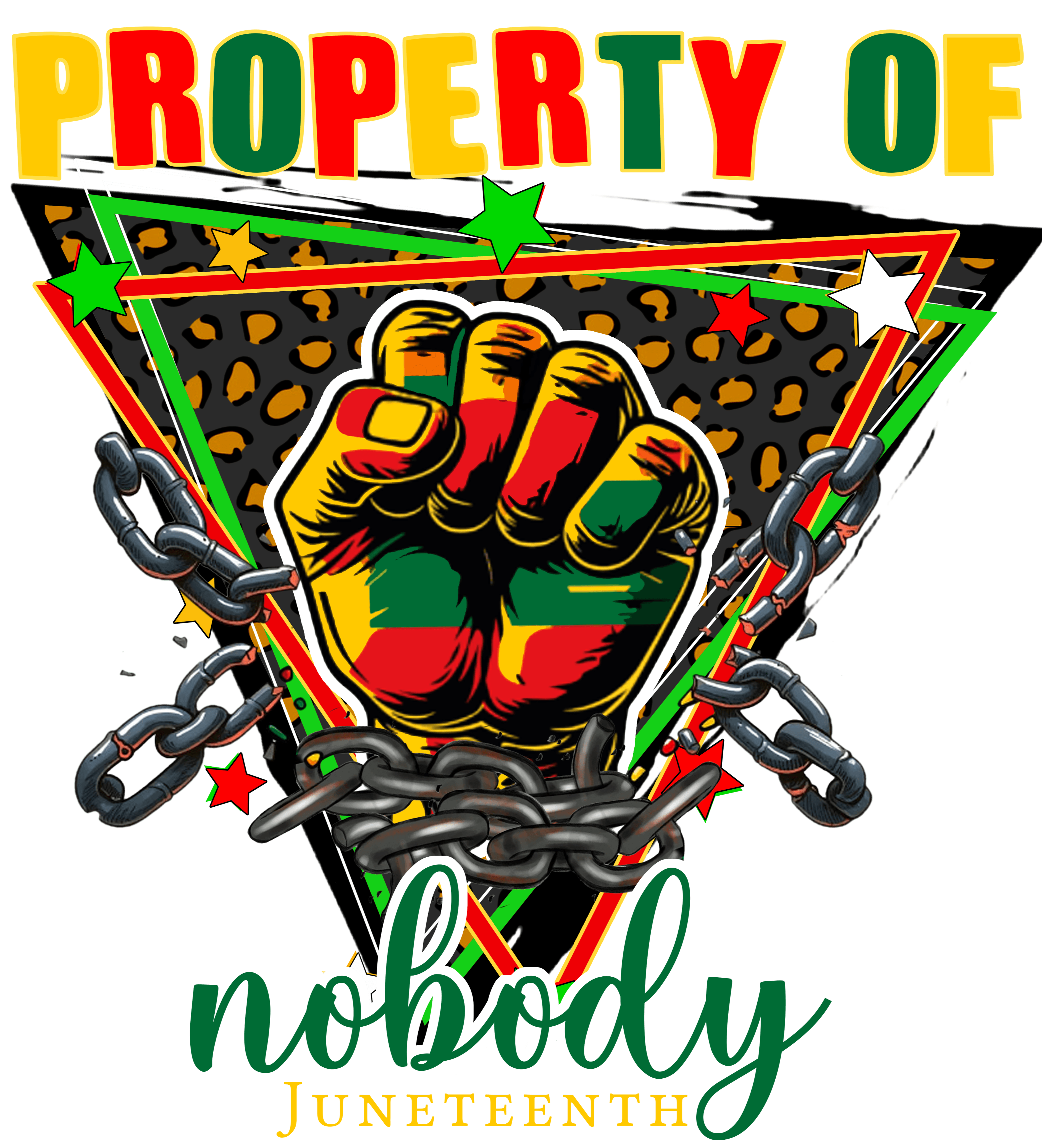 Black History Month Fist in Chains DTF (direct-to-film) – Twisted Image ...