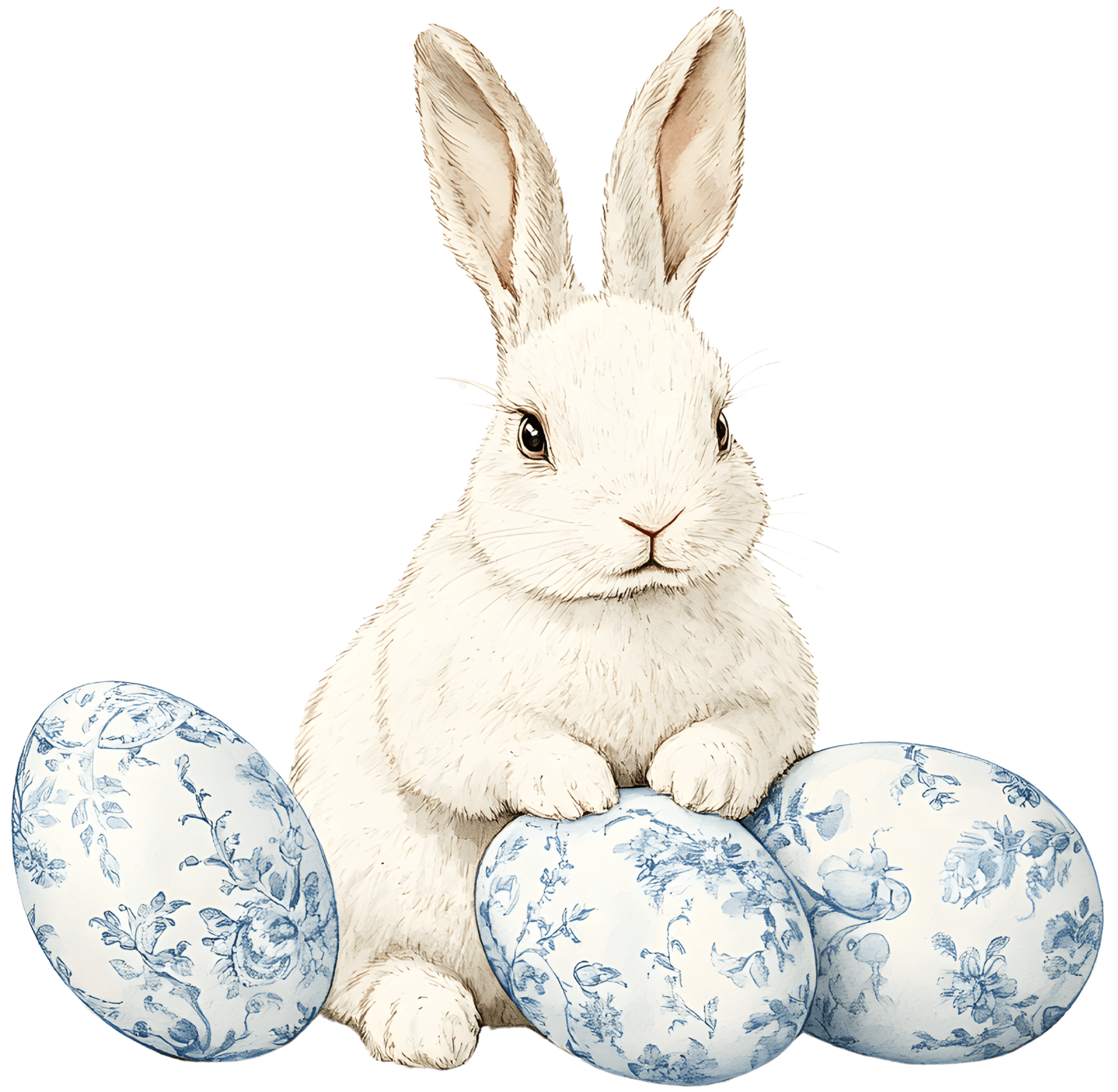 Blue Toile Easter 21 DTF (direct to film) Transfer – Twisted Image Transfers