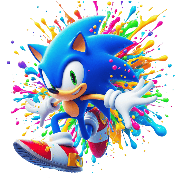 Color Drip Sonic Colorful(1) DTF (direct-to-film) Transfer – Twisted Image Transfers