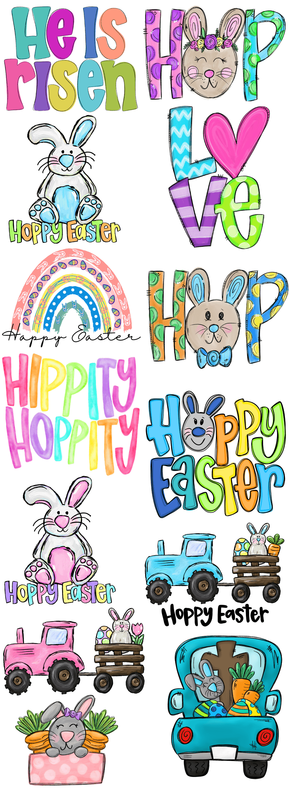 Easter 5 60x22" DTF Ready to Ship Gang Sheet – Twisted Image Transfers