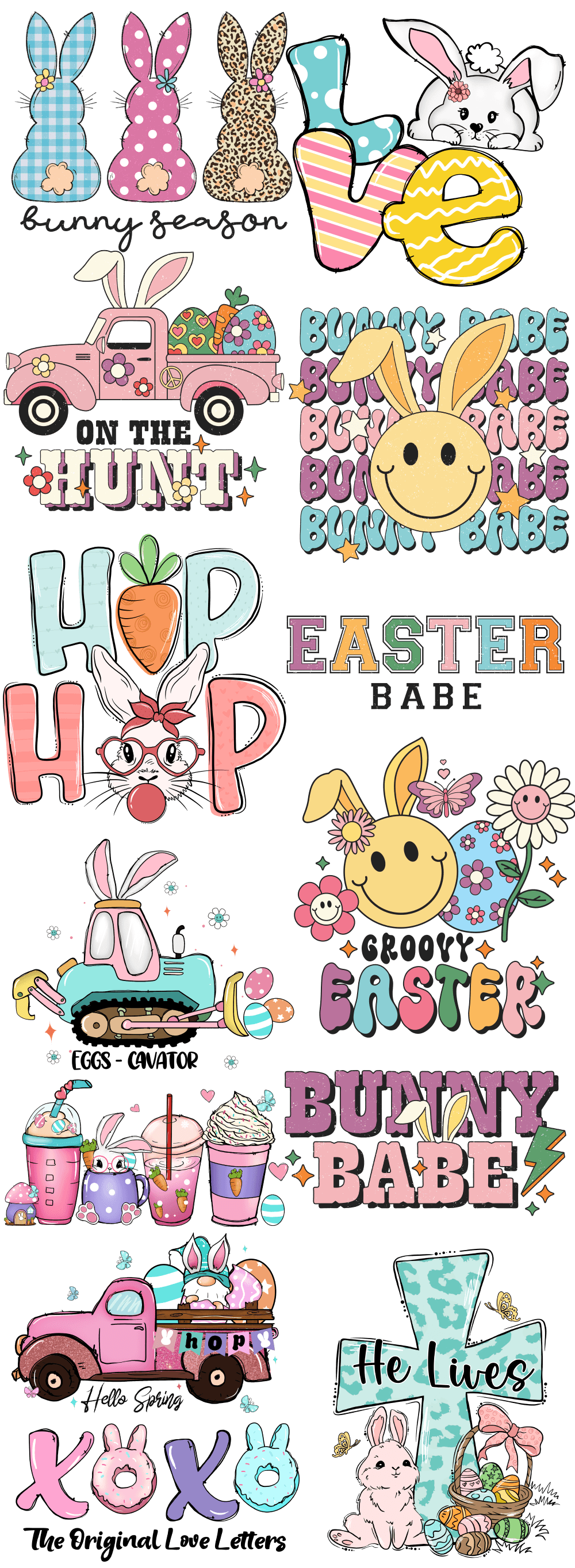 Easter Sheet 3 60"x22" DTF Ready to Ship Gang Sheet – Twisted Image Transfers
