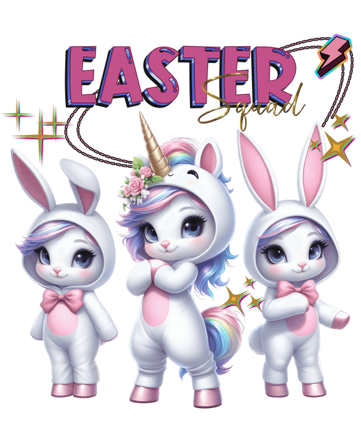 Easter Unicorn 6 DTF (direct to film) Transfer – Twisted Image Transfers