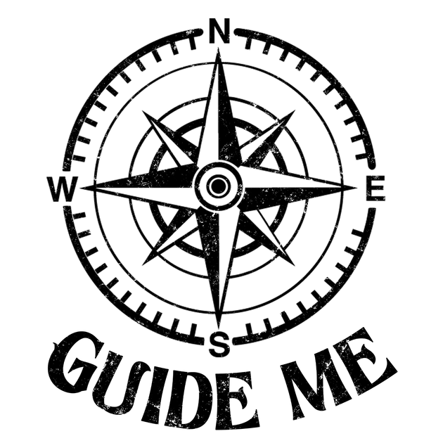 Guide Me In Black Font With Compass Part 2 DTF (direct-to-film) Transfer – Twisted Image Transfers