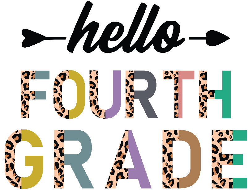 Hello Fourth Grade Leopard Pastel DTF (direct-to-film) Transfer ...