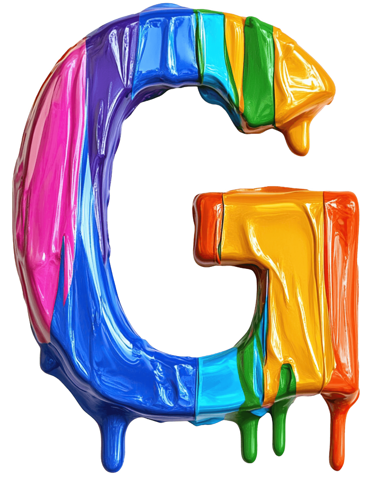 Letter G Color Drip DTF (direct-to-film) Transfer – Twisted Image Transfers