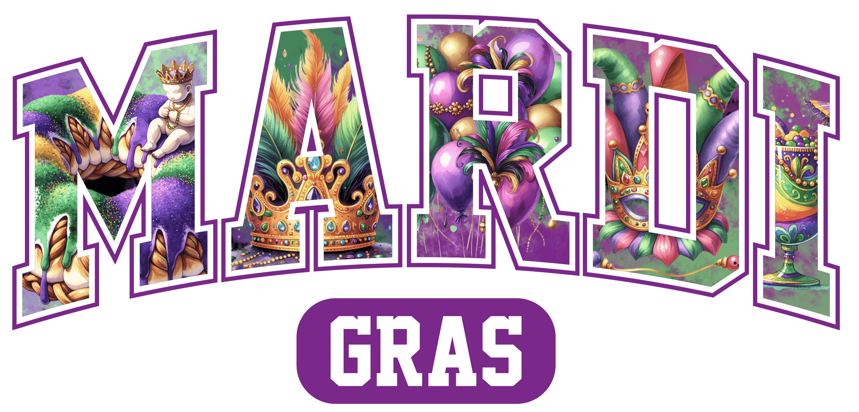 Mardi Gras Purple in Color DTF (direct-to-film) Transfer – Twisted ...
