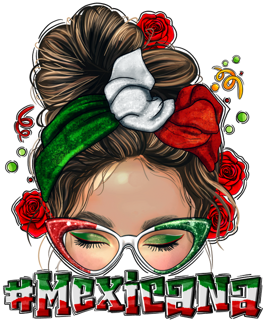 Mexicana Messy Bun Dtf Direct To Film Transfer Twisted Image Transfers