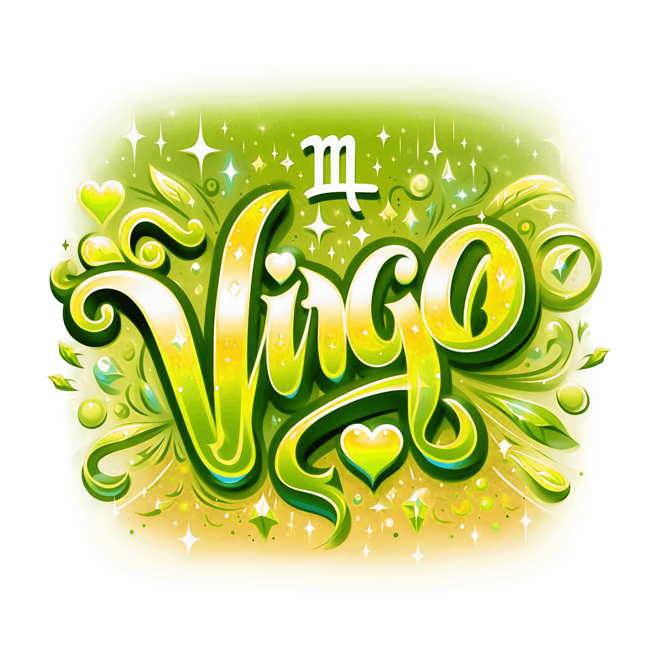 Virgo 1 Yellow Zodiac DTF (direct-to-film) Transfer – Twisted Image Transfers