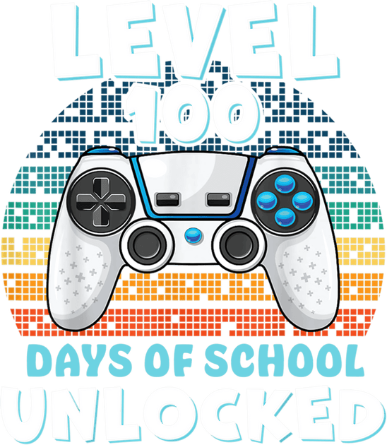 Level 100 Days of School Unlocked DTF (direct-to-film) Transfer – Twisted Image Transfers