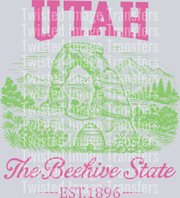 Utah The Beehive State DTF (direct-to-film) Transfer – Twisted Image ...