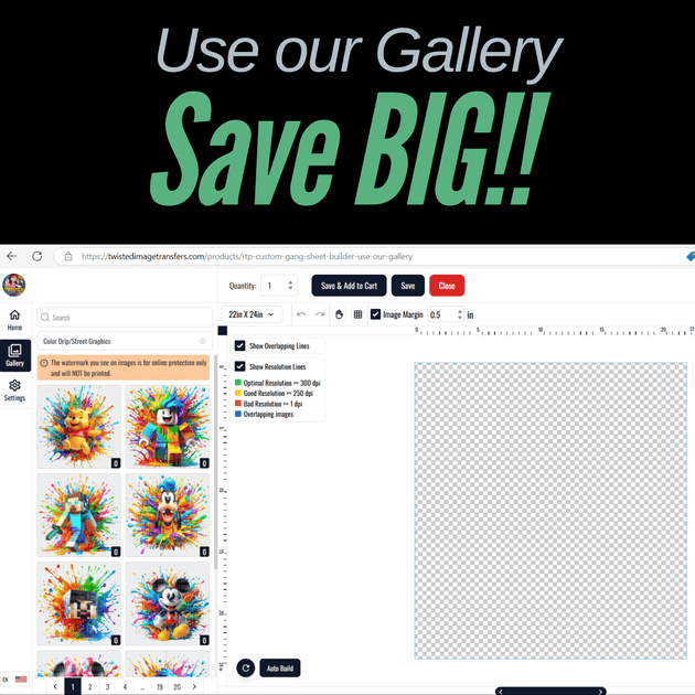 RTP Gang Sheet Builder – Twisted Image Transfers
