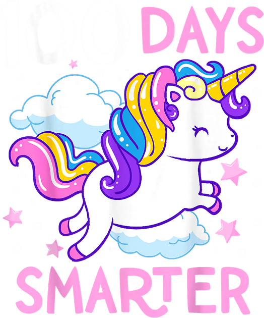 100 Days of School Smarter with Unicorn DTF (direct-to-film) Transfer – Twisted Image Transfers