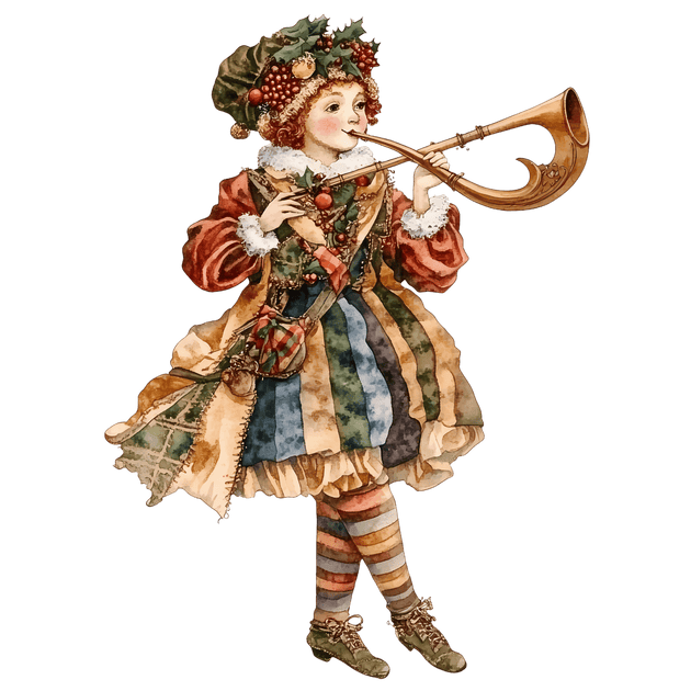 12 Days of Christmas Piper in Stripes DTF (direct-to-film) Transfer ...