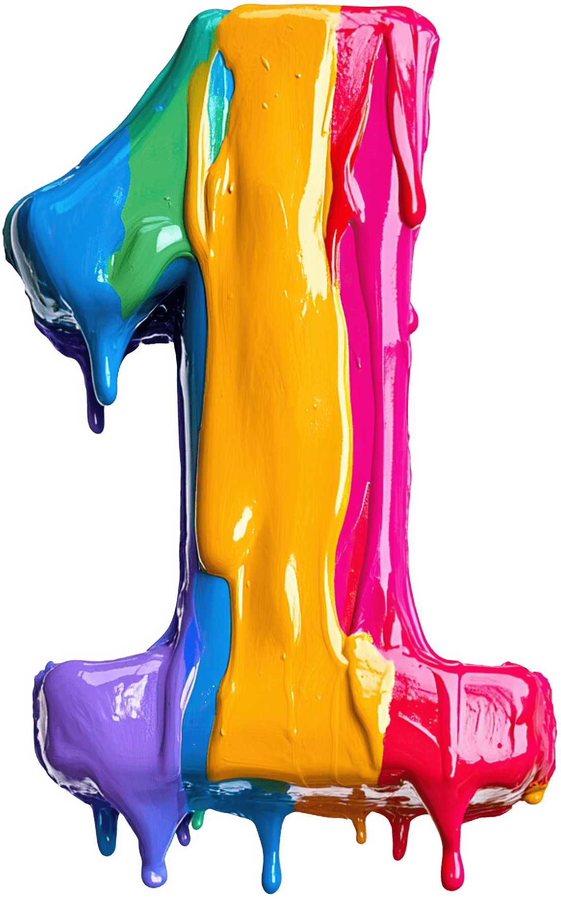 #1 Color Drip Multicolored DTF (direct-to-film) Transfer – Twisted ...
