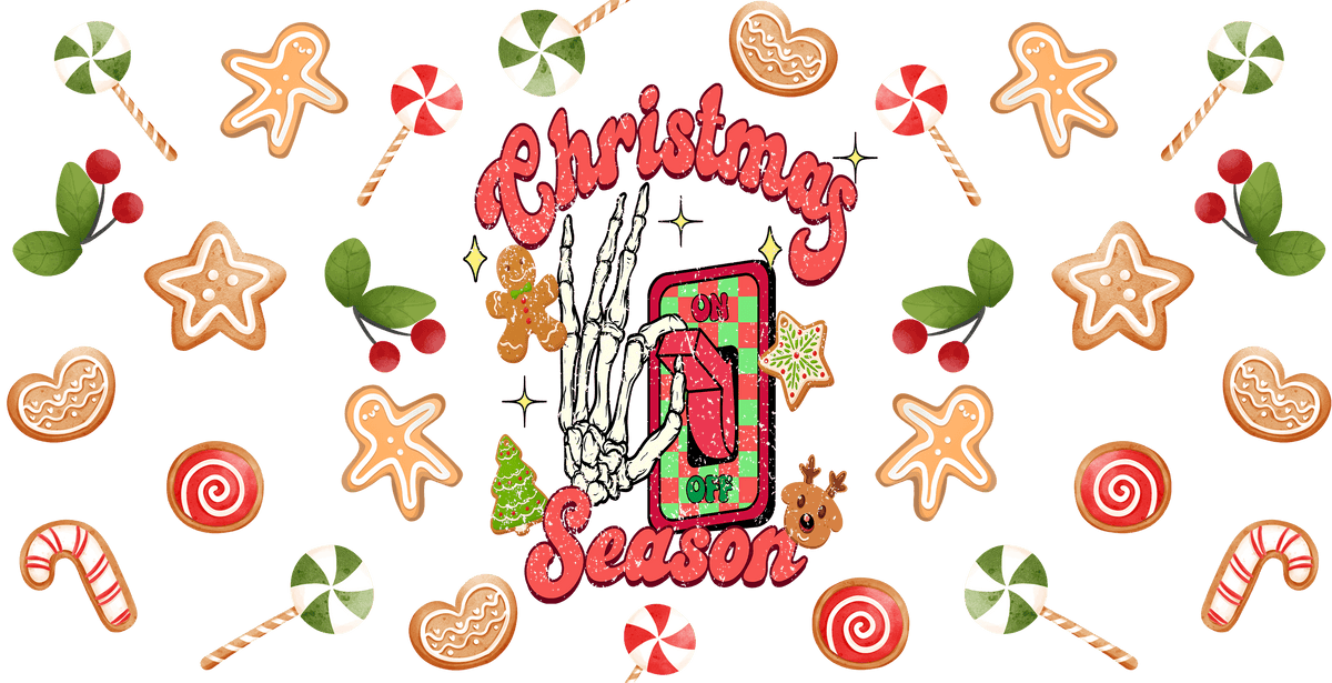 Christmas Gingerbread 16oz UV DTF Libby Cup Wrap – Twisted Image Transfers
