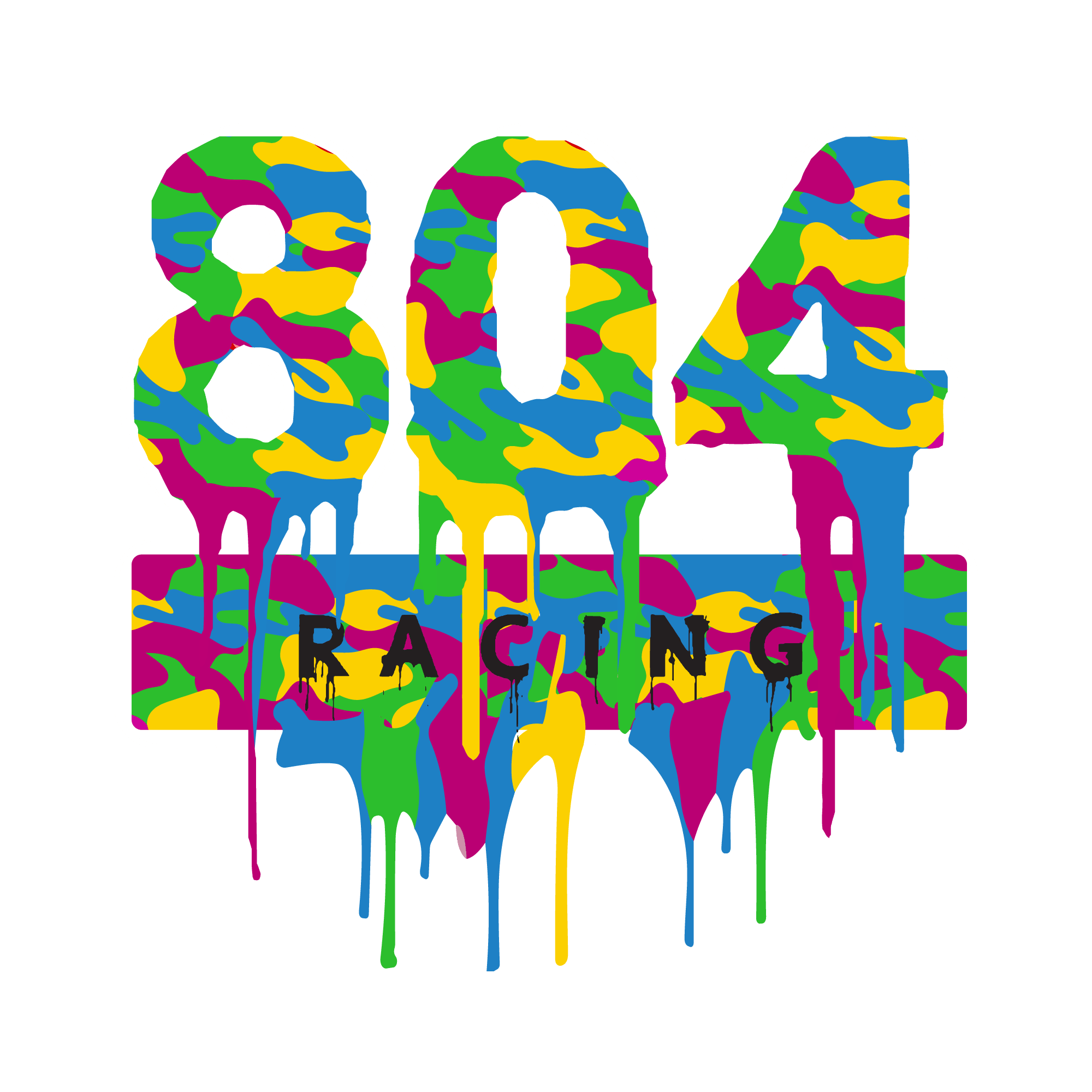 804 Racing Color Drip DTF (direct-to-film) Transfer – Twisted Image ...