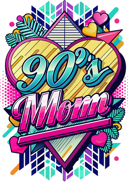 90's Mom Yellow Heart DTF (direct-to-film) Transfer – Twisted Image ...
