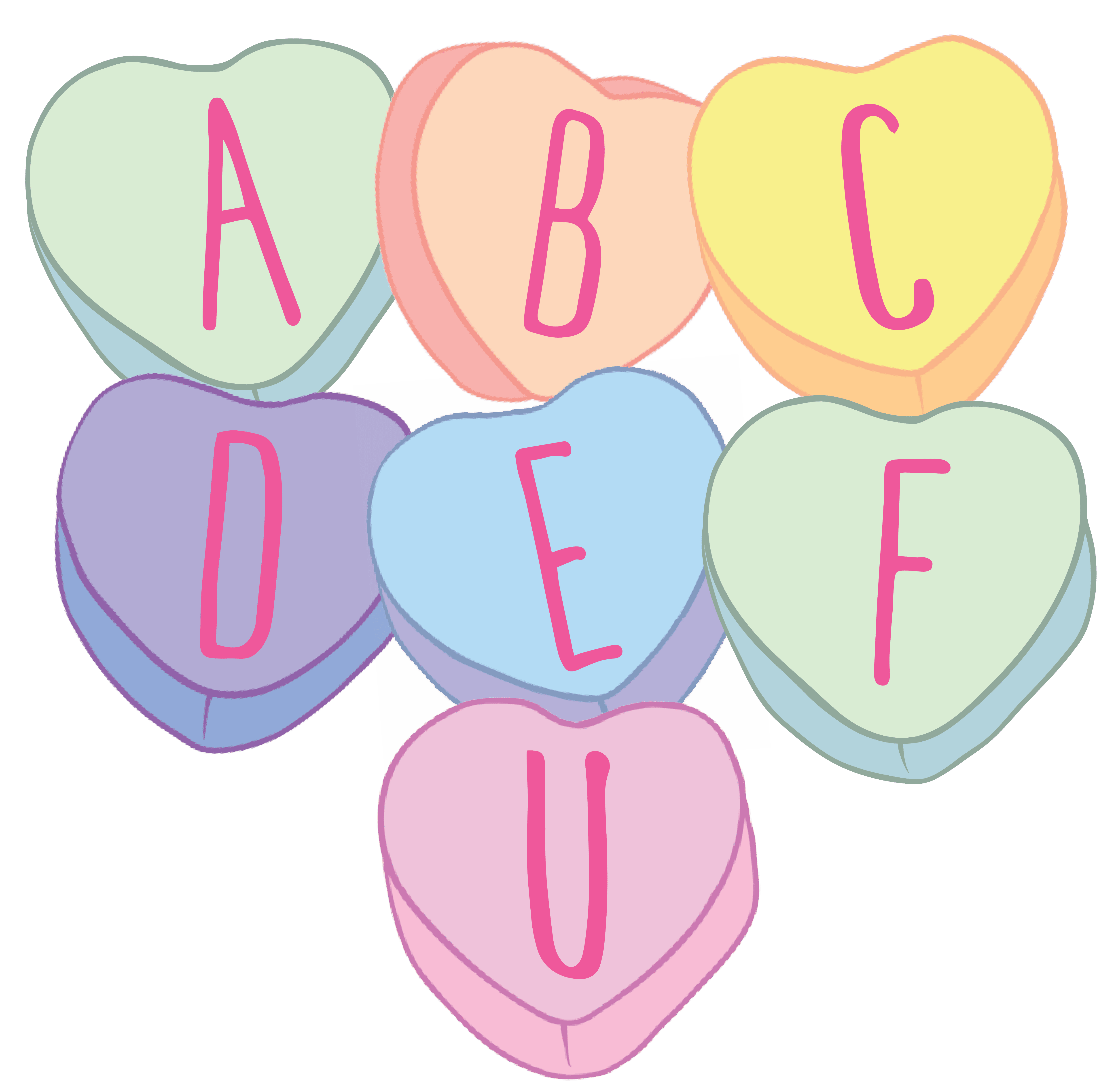 ABCDEFU Candy Hearts – Twisted Image Transfers