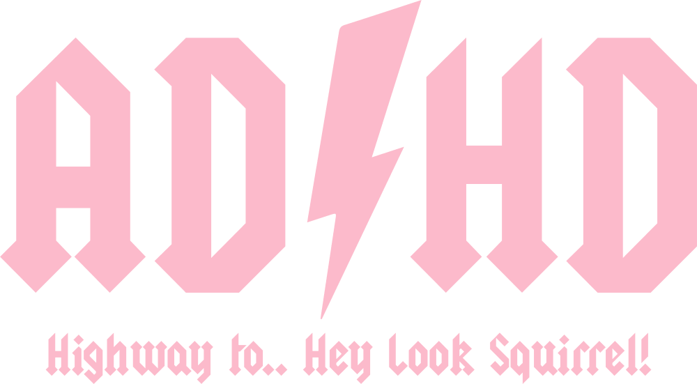 ADHD Pink Font DTF (direct to film) Transfer – Twisted Image Transfers