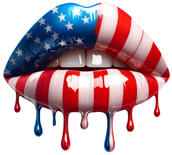 American Lips Dripping DTF (direct-to-film) Transfer – Twisted Image ...