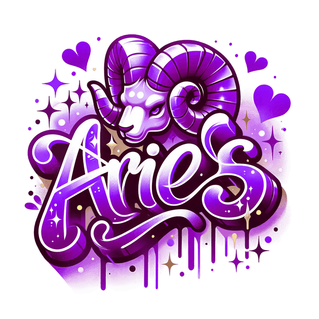 Aries 1 PurpleZodiac DTF (direct-to-film) Transfer – Twisted Image ...