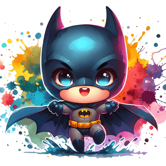Baby Batman Running Color Drip DTF (direct-to-film) Transfer – Twisted ...