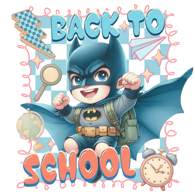 Back to School Baby Bat Boy in a Cape DTF (direct-to-film) Transfer ...