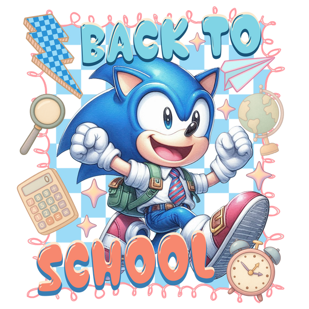 Back to School Running Sonic DTF (direct-to-film) Transfer – Twisted Image Transfers