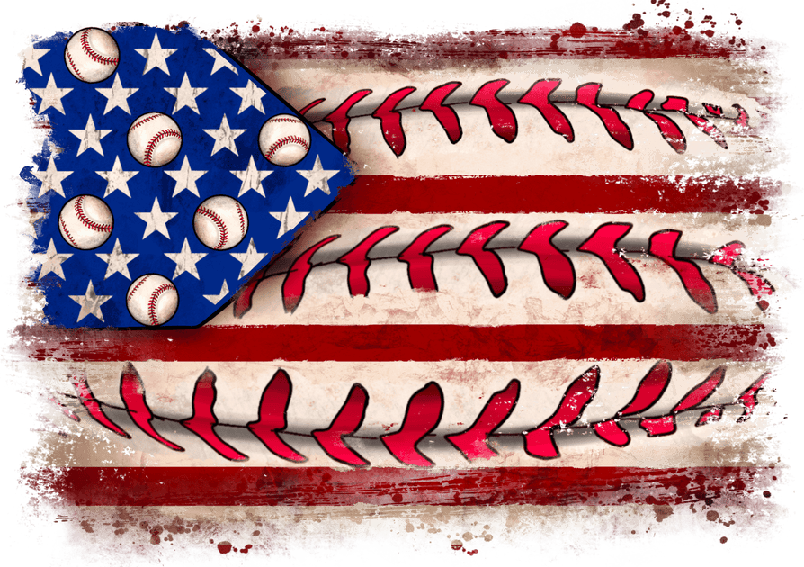 Baseball American Flag DTF (direct-to-film) Transfer – Twisted Image ...