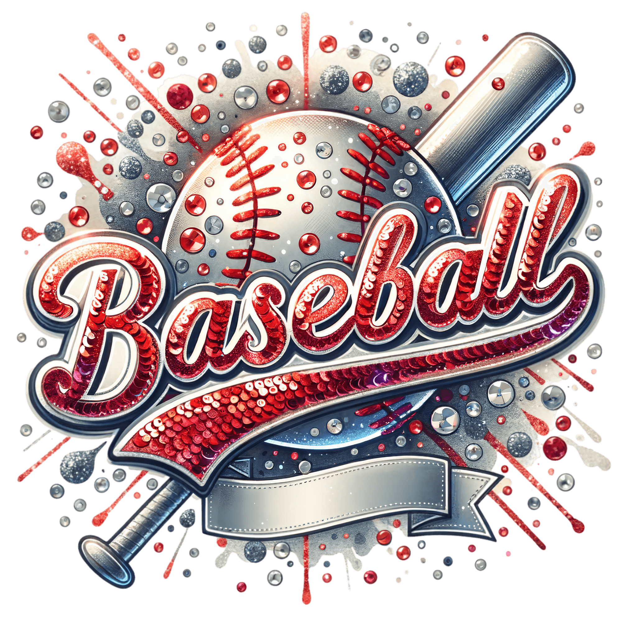 Baseball Blank Banner Red DTF (direct-to-film) Transfer – Twisted Image ...