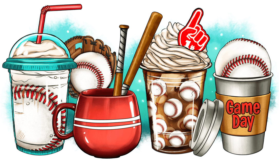 Baseball Coffee Cups DTF (direct-to-film) Transfer – Twisted Image ...