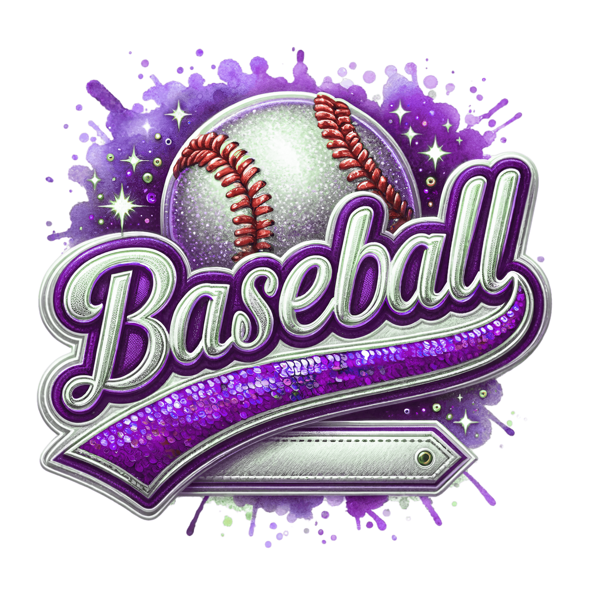 Baseball Colordrip in Purple DTF (direct-to-film) Transfer – Twisted ...