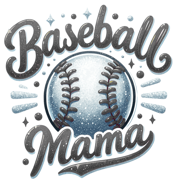 Baseball Mama Gray Font DTF (direct-to-film) Transfer – Twisted Image ...