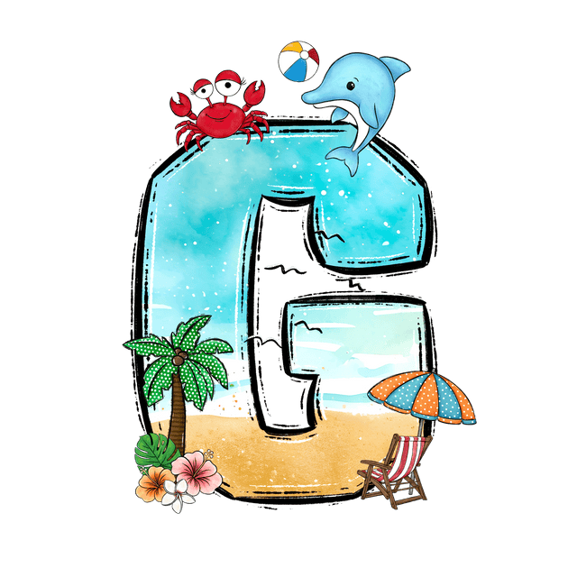 Beachy Letter G DTF (direct-to-film) Transfer – Twisted Image Transfers