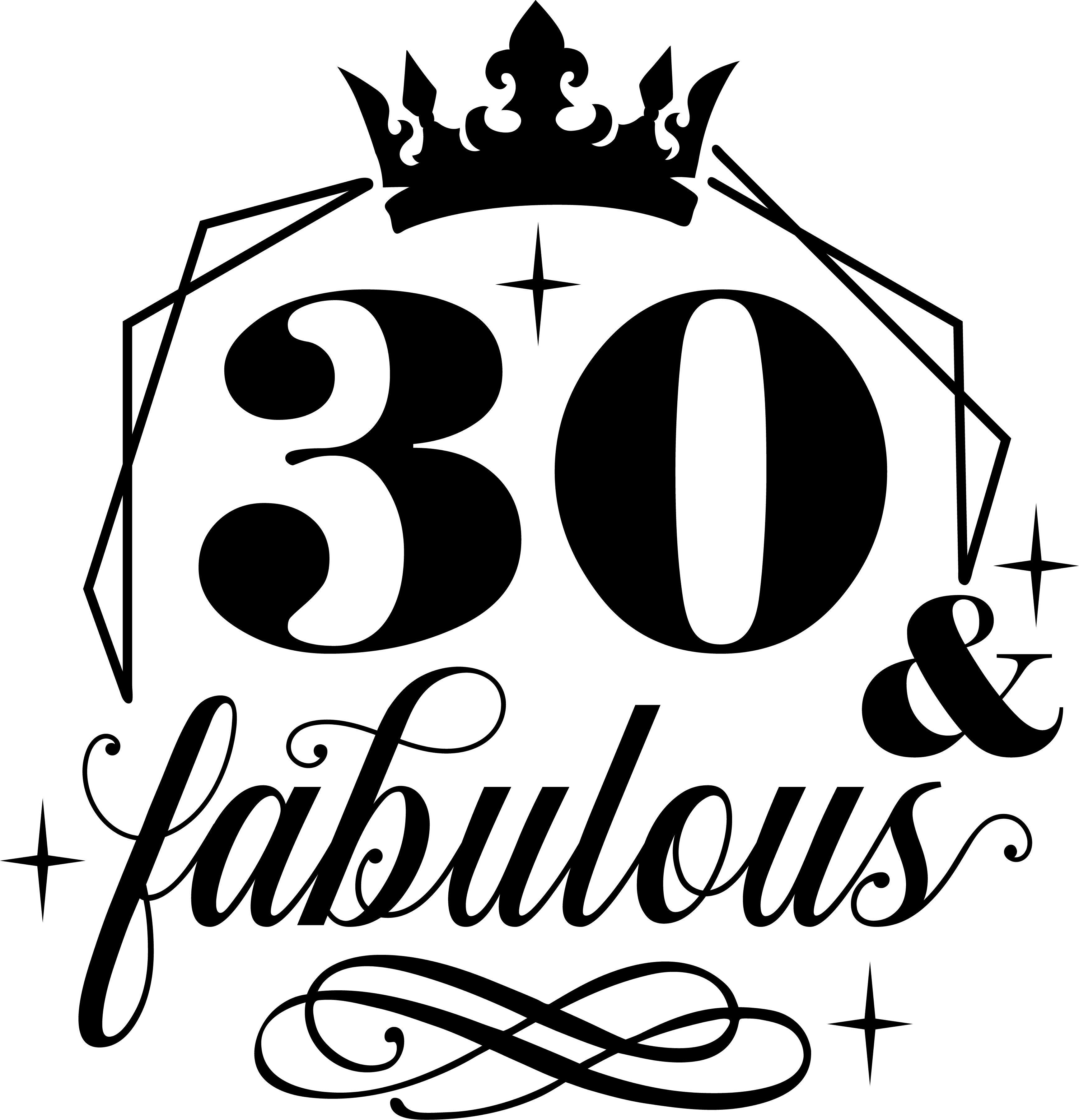 Black Font 30 & Fabulous DTF (direct-to-film) Transfer – Twisted Image ...