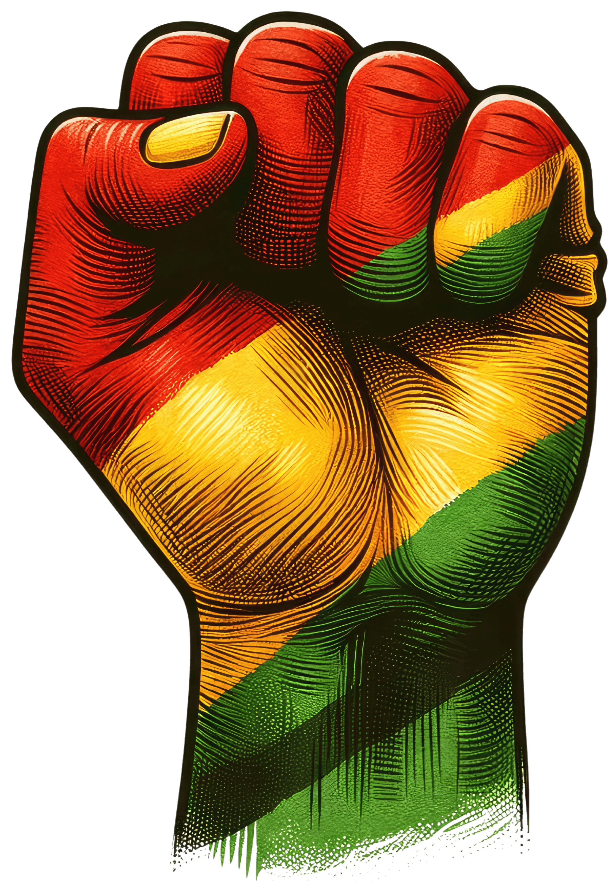 Black History Month Fist of Color DTF (direct-to-film) – Twisted Image ...