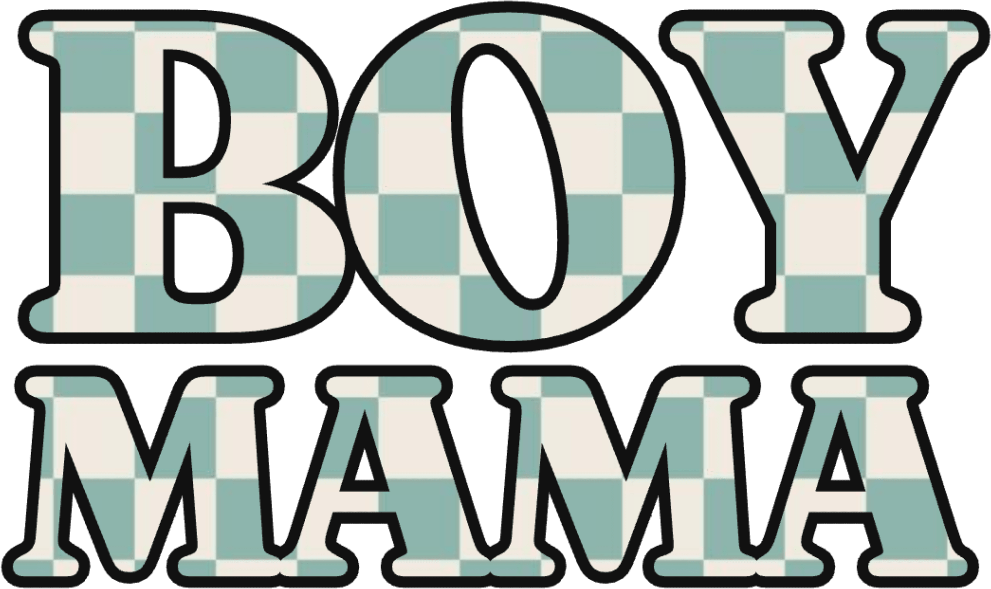 Boy Mama Blue and White Checkered DTF (direct-to-film) Transfer ...