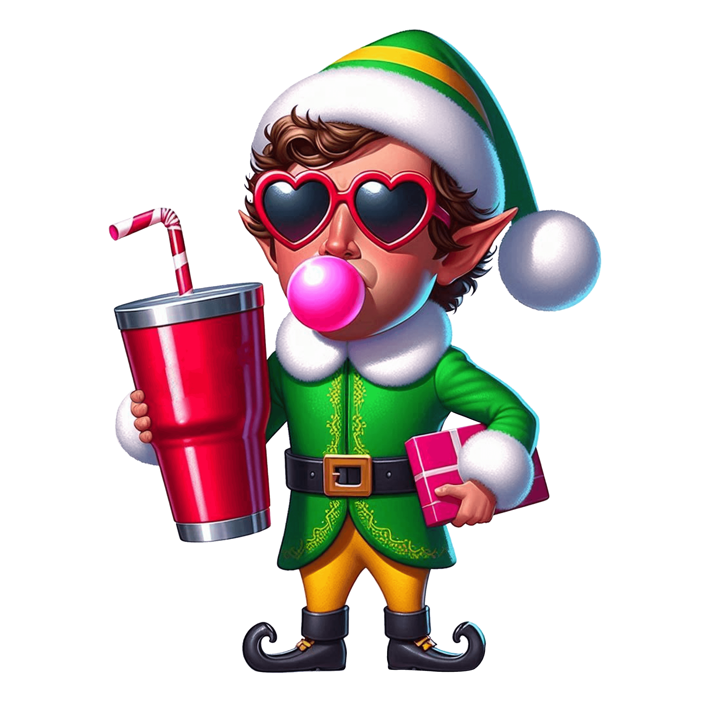 Buddy Elf Little With Red Glasses DTF (direct-to-film) Transfer ...