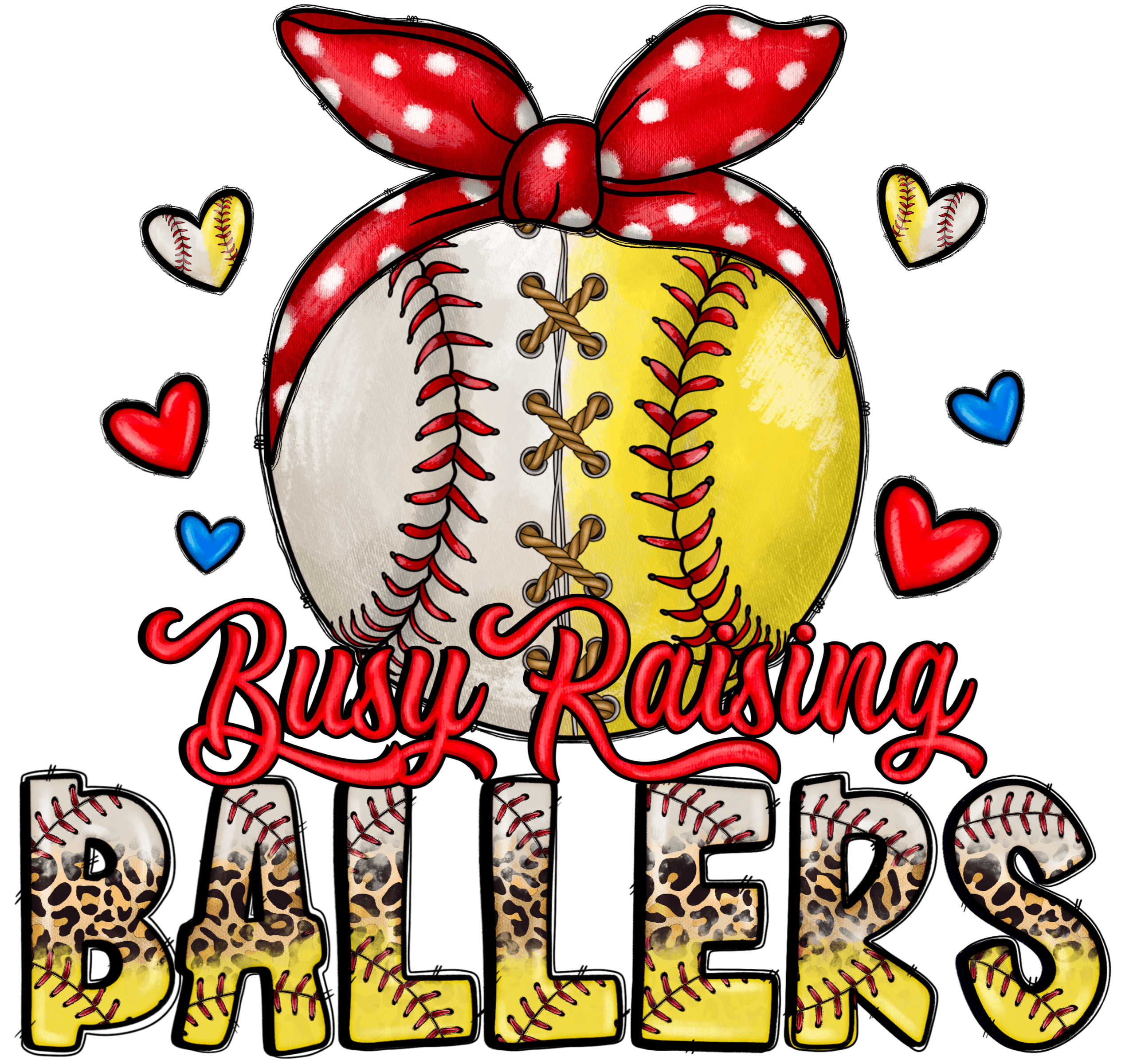 Busy Raising Ballers Softball and Baseball DTF (Direct to Film ...