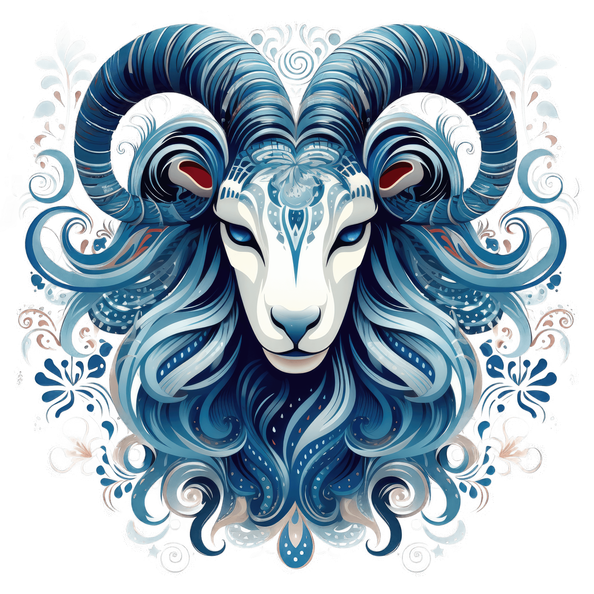 CAPRICORN Blue Goat Zodiac DTF (direct-to-film) Transfer – Twisted ...