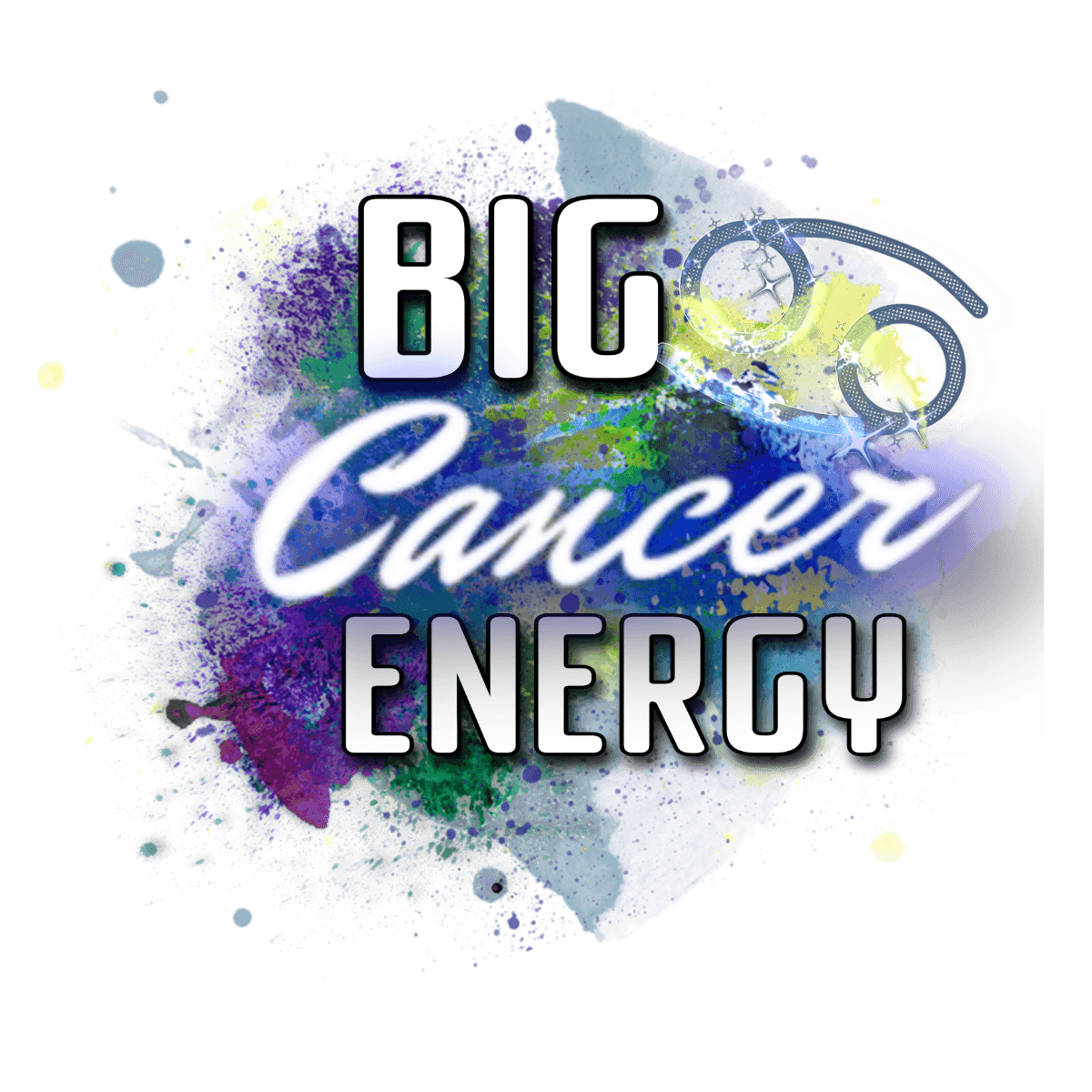 Cancer Big Energy Color Drip DTF (direct-to-film) Transfer – Twisted ...