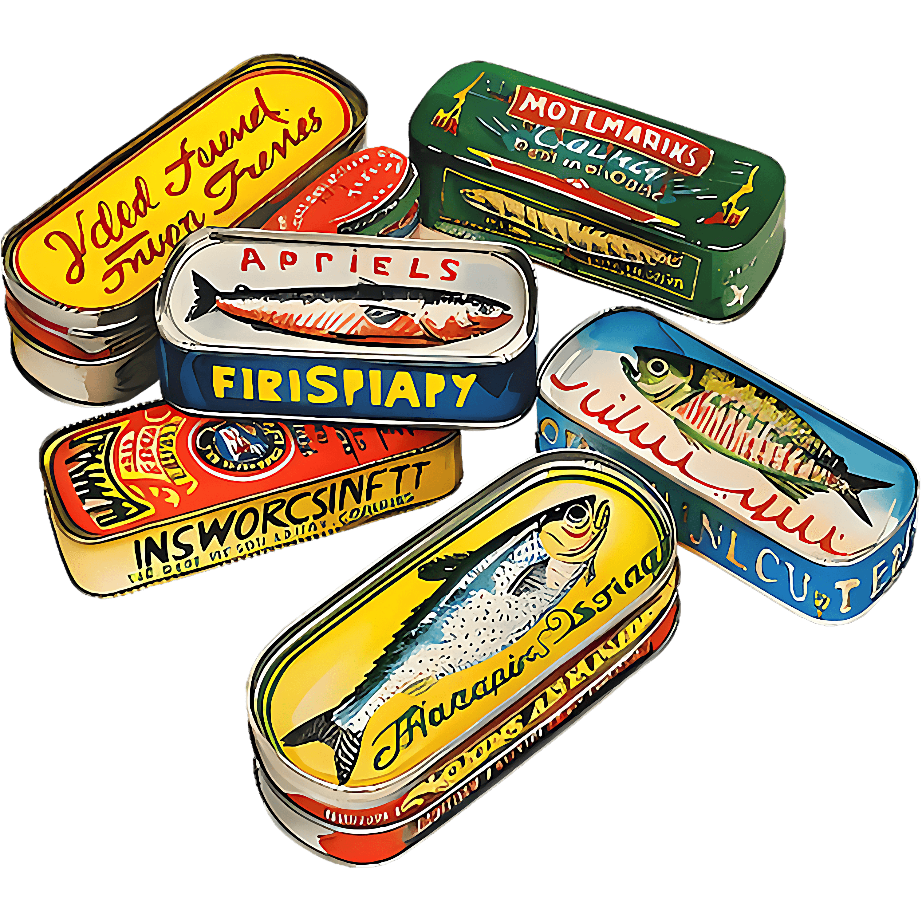 Canned Fish DTF (direct-to-film) Transfer – Twisted Image Transfers