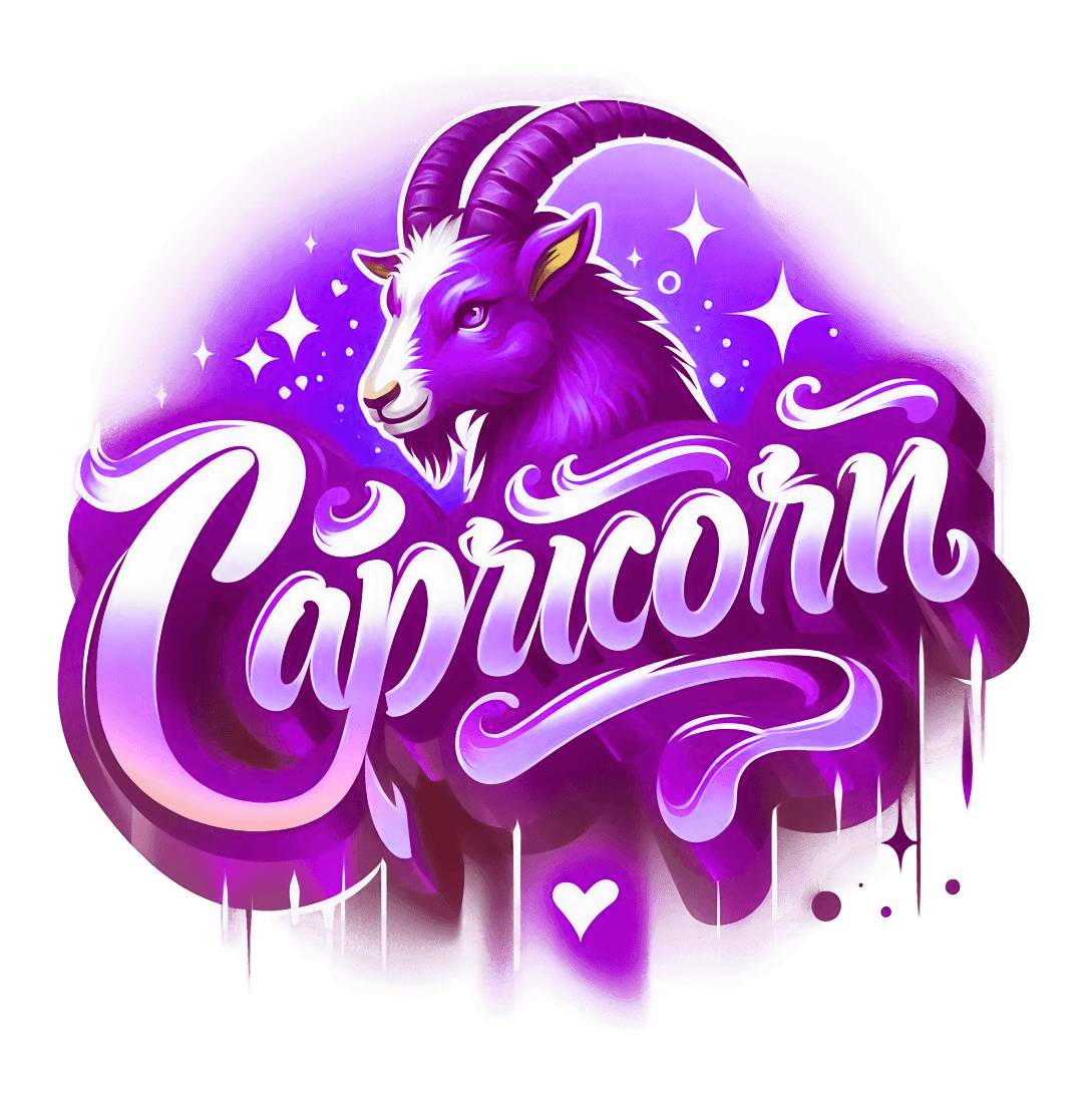 Capricorn 2 Purple Zodiac DTF (direct-to-film) Transfer – Twisted Image ...