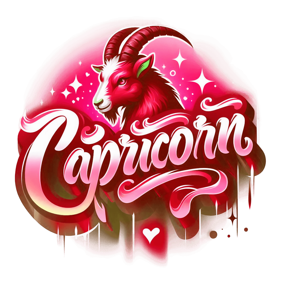 Capricorn 2 Red Zodiac DTF (direct-to-film) Transfer – Twisted Image ...