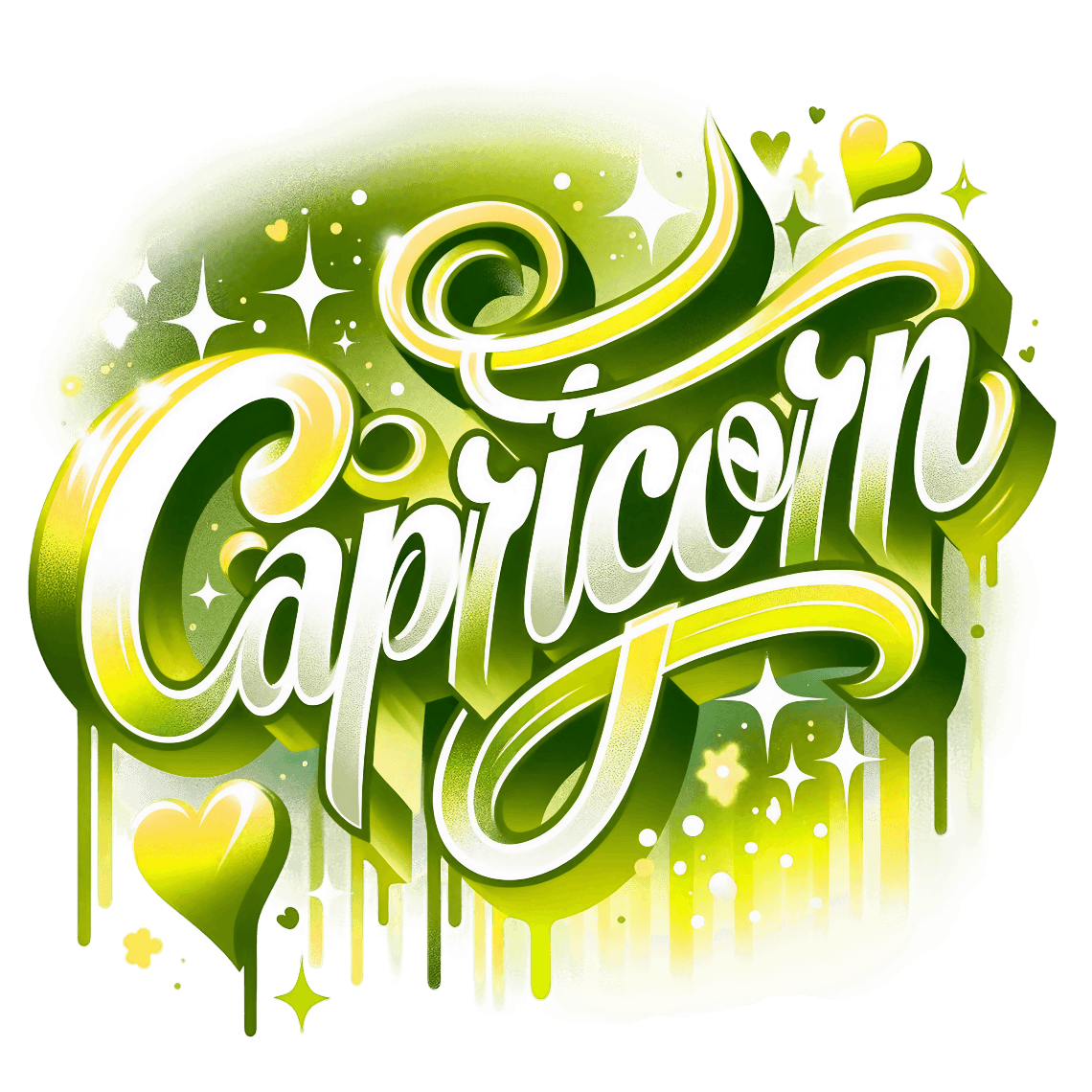 Capricorn 3 Yellow Zodiac DTF (direct-to-film) Transfer – Twisted Image ...