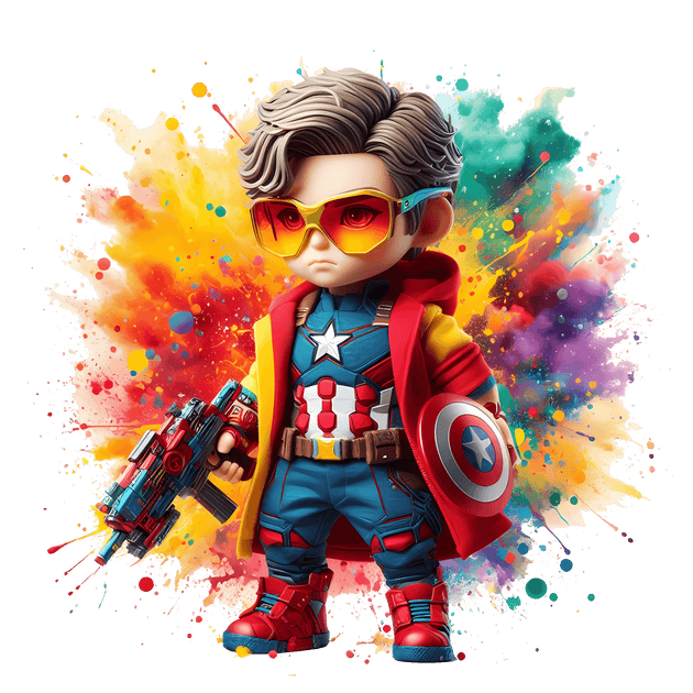 Captain America Boy Color Drip DTF (direct-to-film) Transfer – Twisted ...