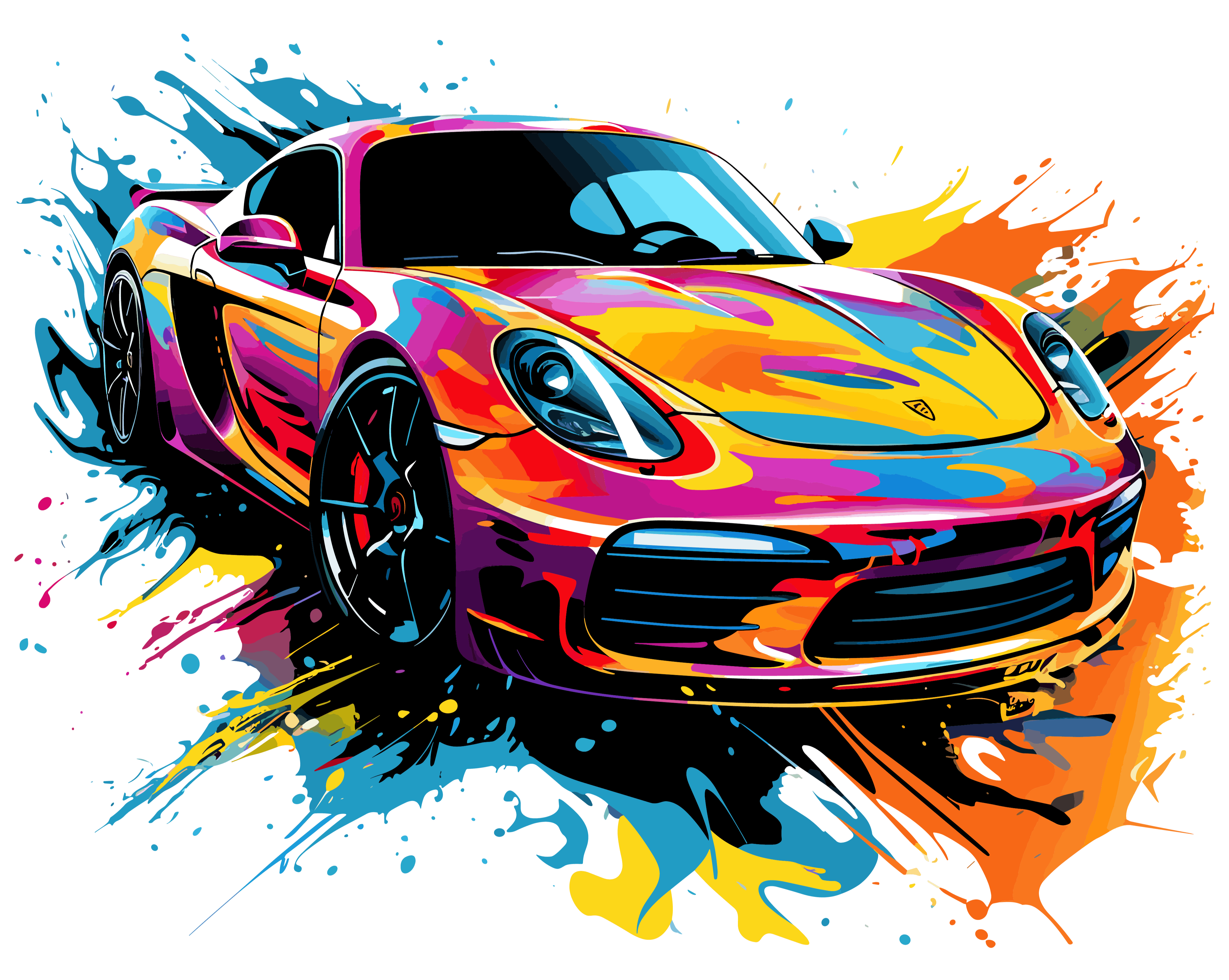 Car Color Drip DTF (direct-to-film) Transfer – Twisted Image Transfers