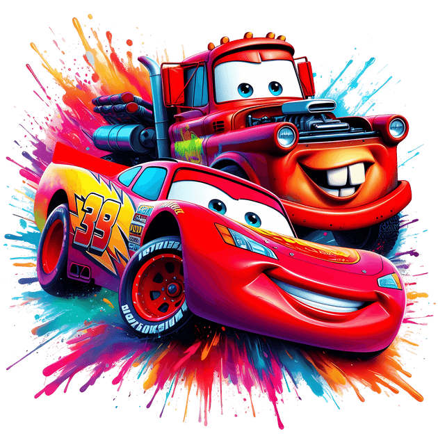 Cars Friends in Color Drip DTF (direct-to-film) Transfer – Twisted ...