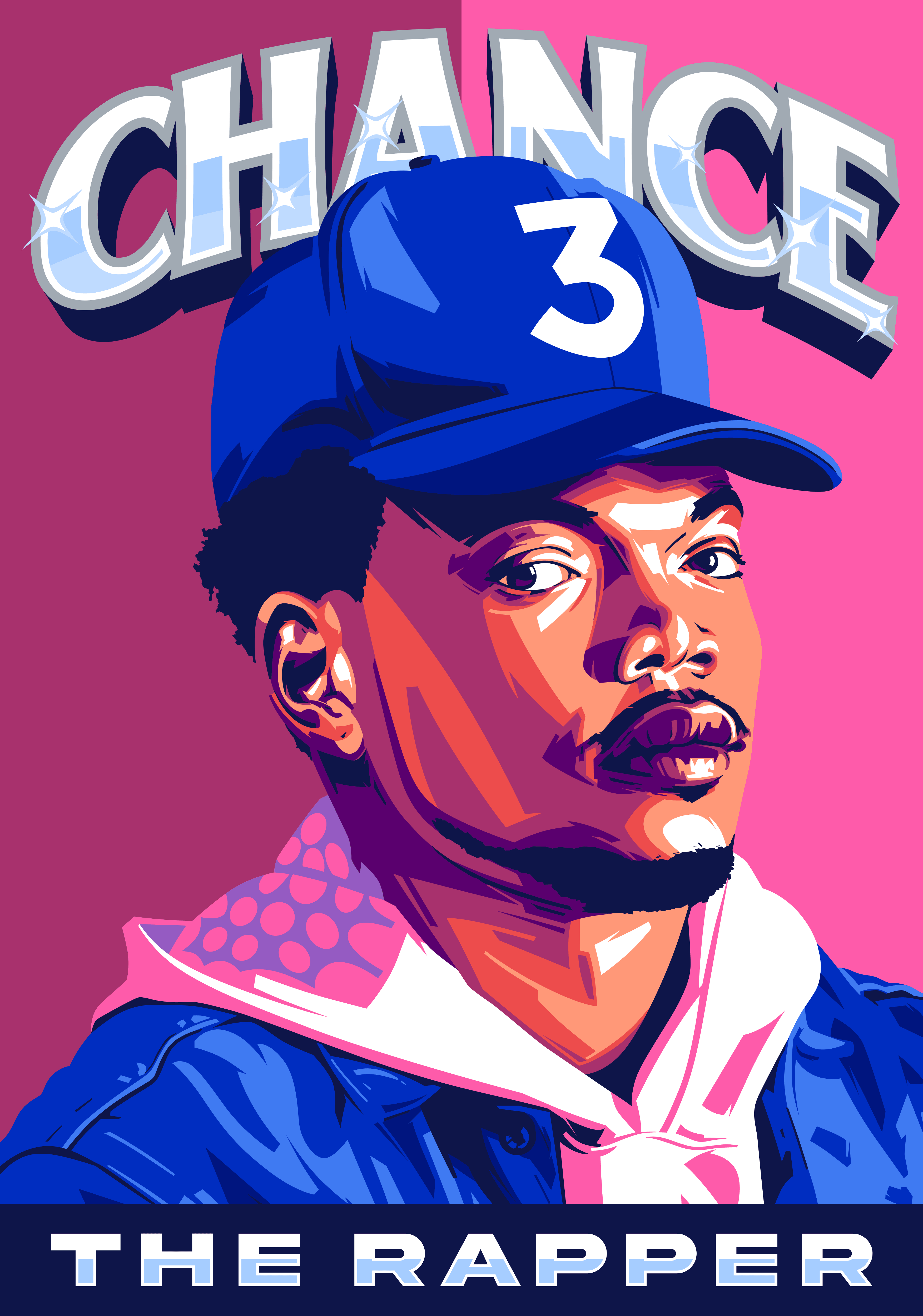 Chance 3 The Rapper in Blue DTF (direct-to-film) Transfer – Twisted ...
